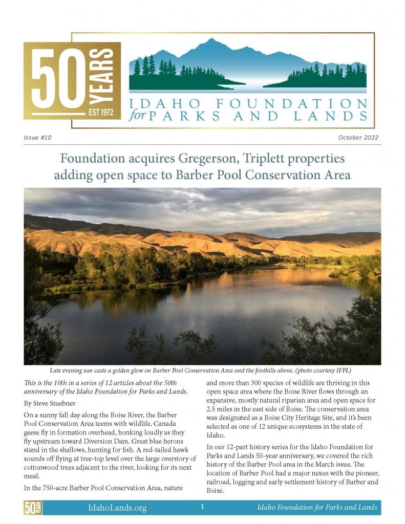 50 Years of Conservation - Idaho Foundation for Parks and Lands